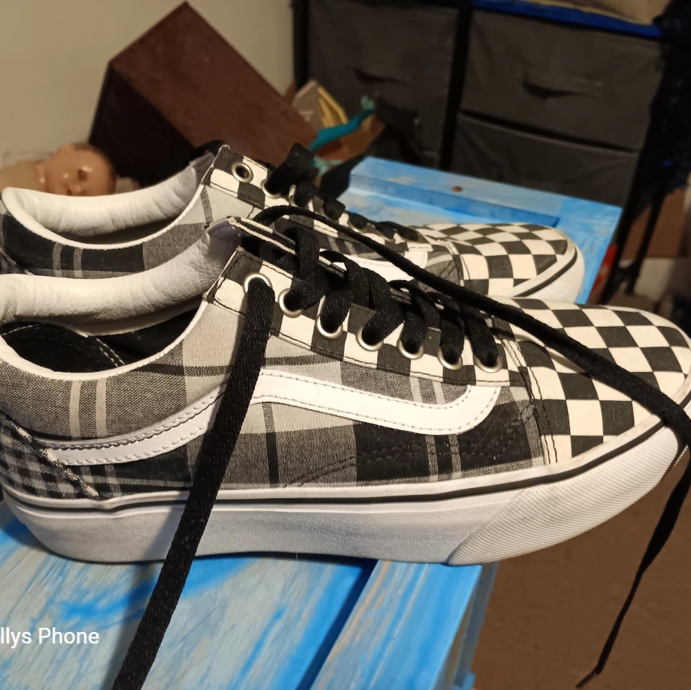 Old Skool Platform Plaid Checkerboard Vans! - Gem